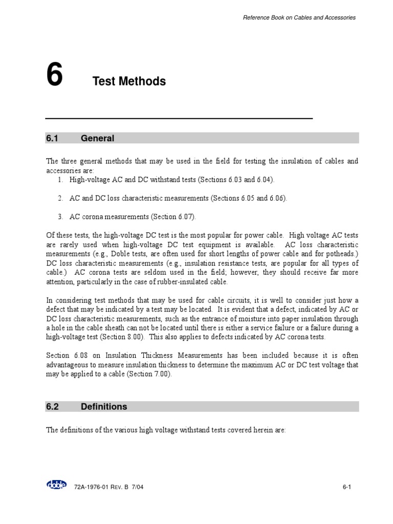 Test Methods: 6.1 General | PDF | Electrical Resistance And Conductance ...