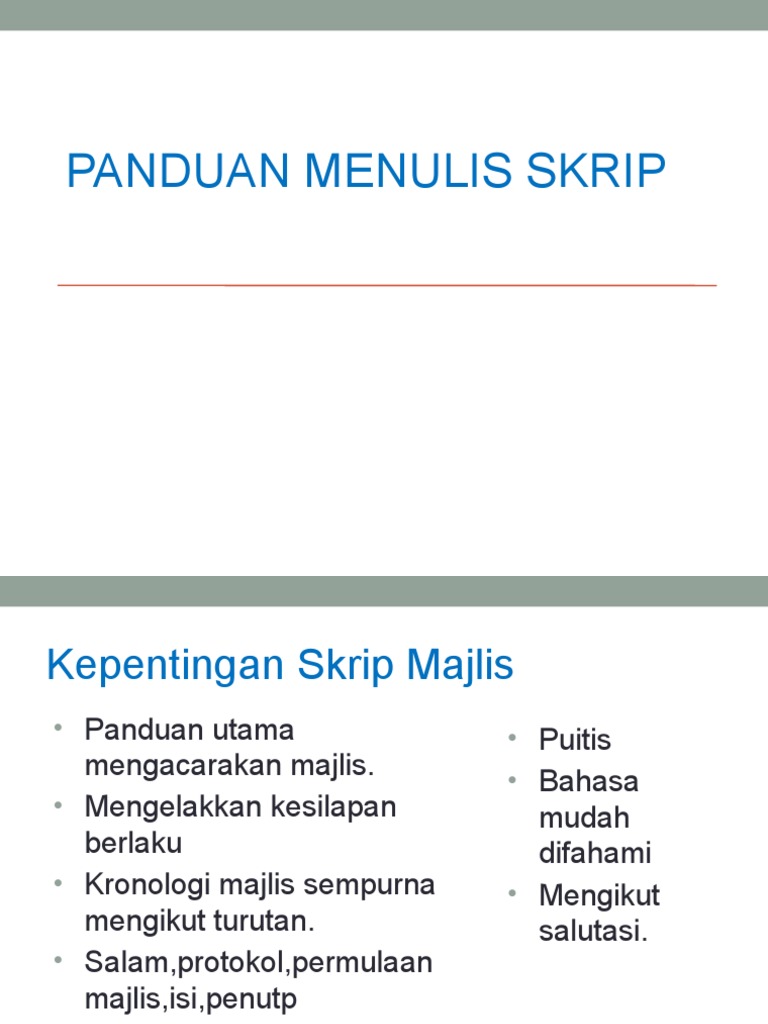 Panduan Bina Skrip Emcee | PDF