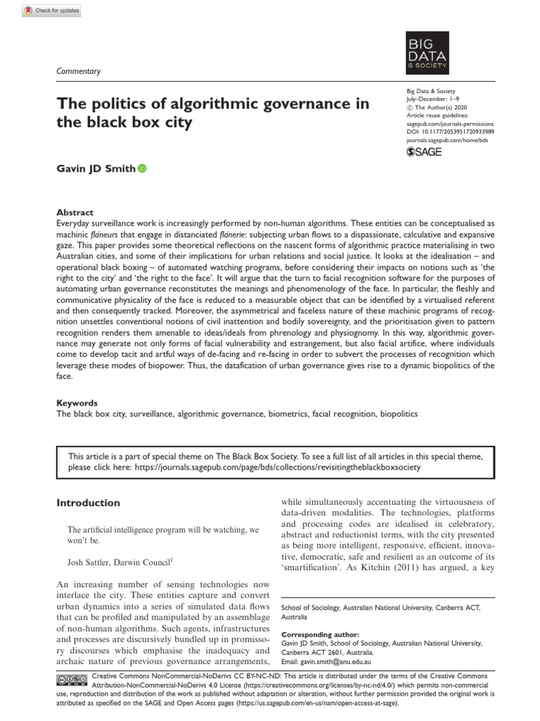 The Politics of Algorithm Governance | PDF | Surveillance | Closed Circuit Television