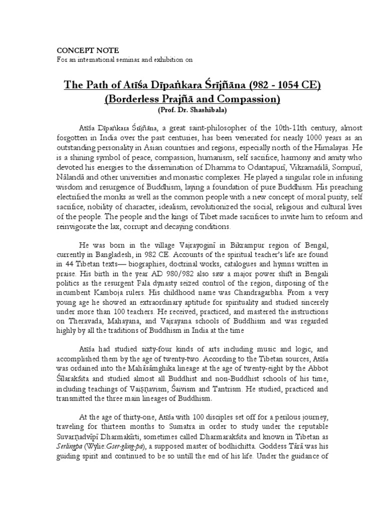 Atīśa Dīpaïkara: Legacy and Teachings | PDF | Religion & Spirituality