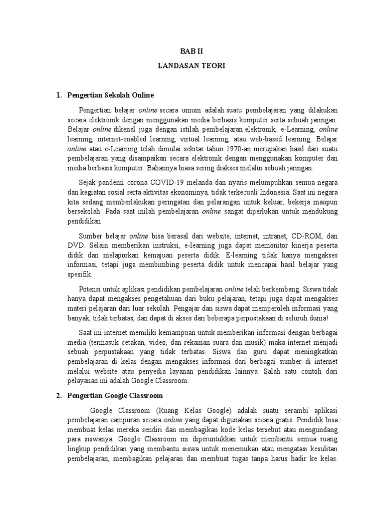 BAB II Landasan Teori | PDF
