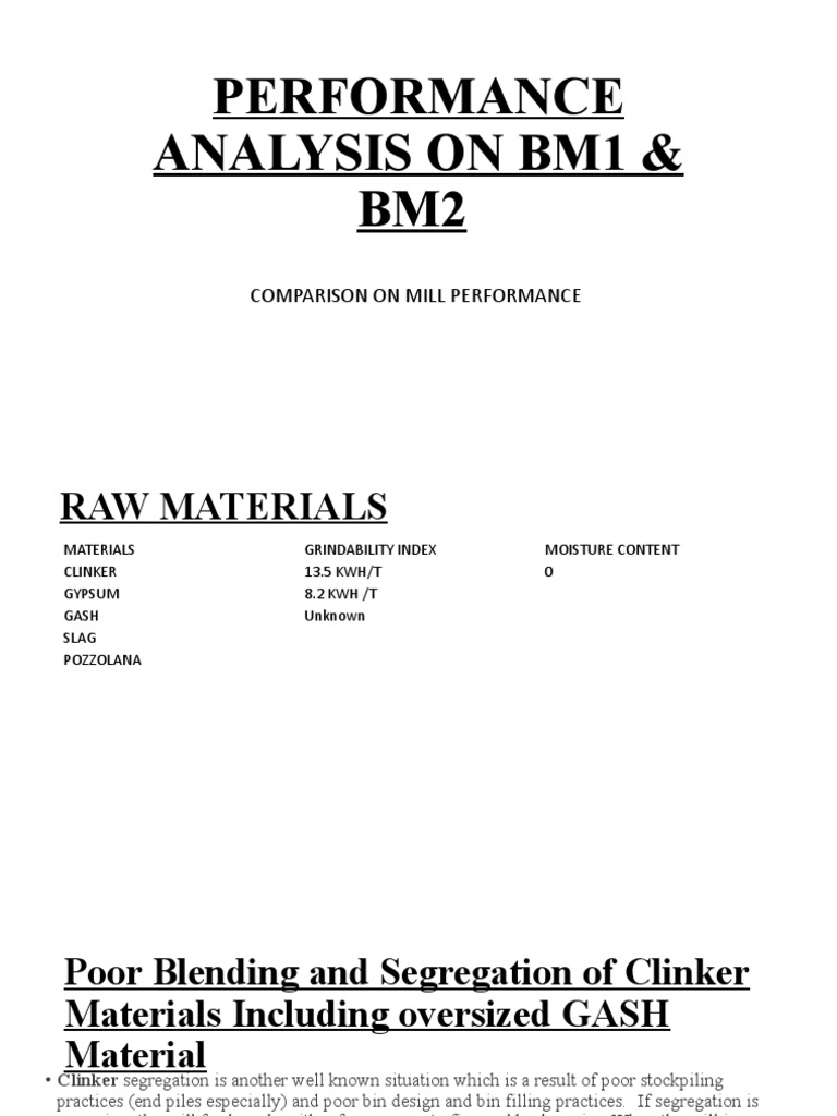 Mill Performance Analysis and Comparison | PDF | Mill (Grinding ...