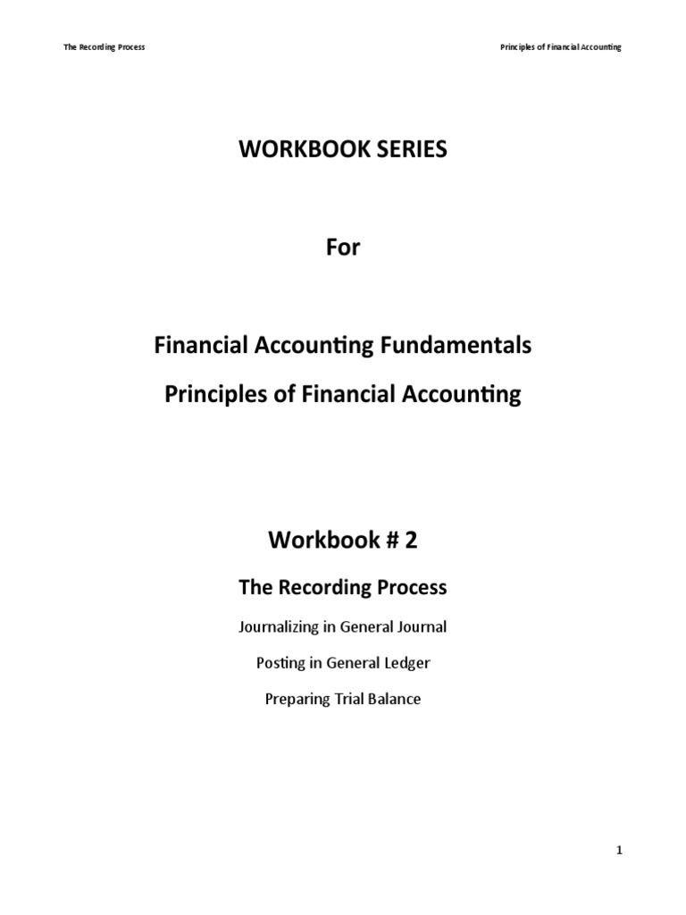 Recording Process in Financial Accounting | PDF | Debits And Credits ...