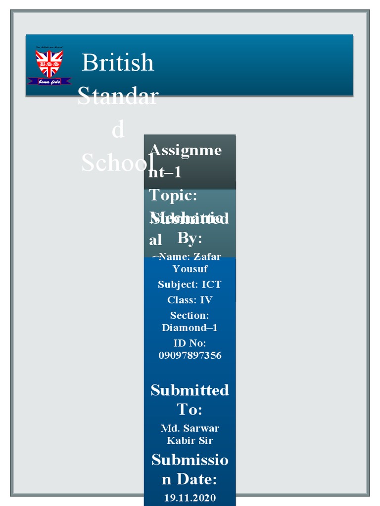 Class 4 ICT Assignment 1 | PDF