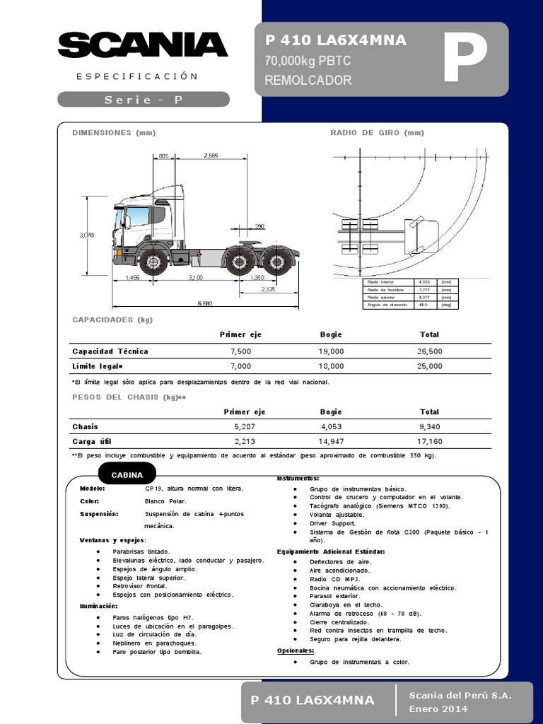 Scania P410LA6x4MNA-Ejes RB662 Tcm80-293615 | PDF | Tecnología de ...