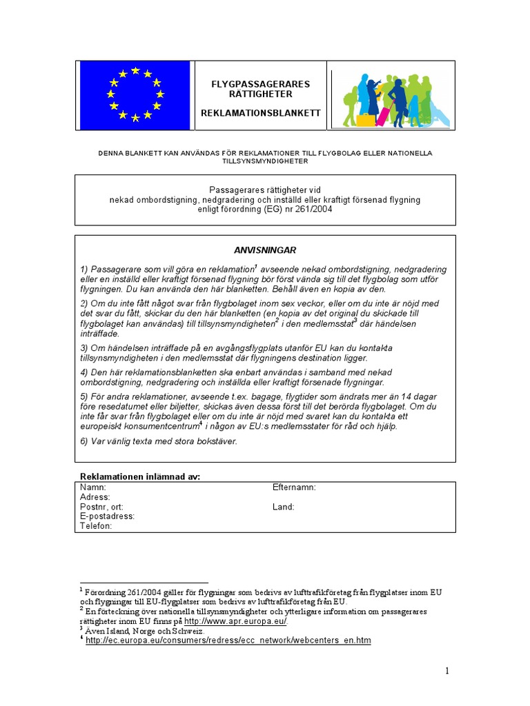 Eu Complaint Form SV | PDF