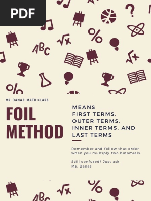 Foil Method Worksheet Pdf Foil Worksheet | TPT