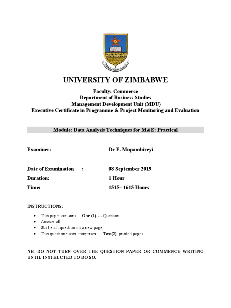 Practical Examination For Data Analysis | PDF