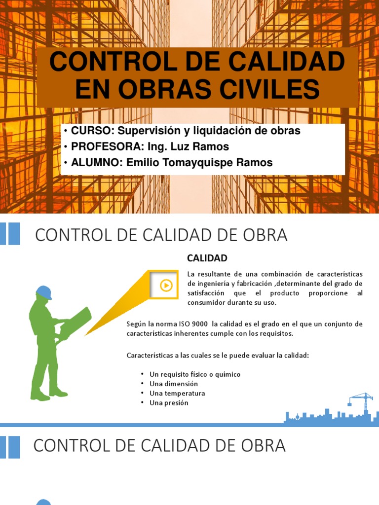 Control de Calidad en Obras Civiles | PDF | Hormigón | Calidad (comercial)