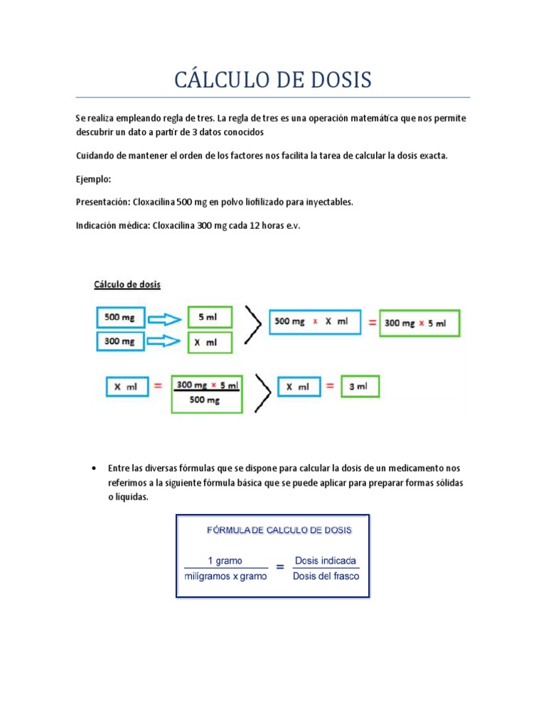 Cálculo de Dosis | PDF