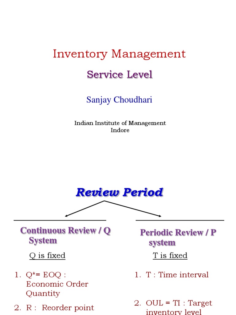 06 Service Level & Fill Rate | PDF | Business Process Management ...