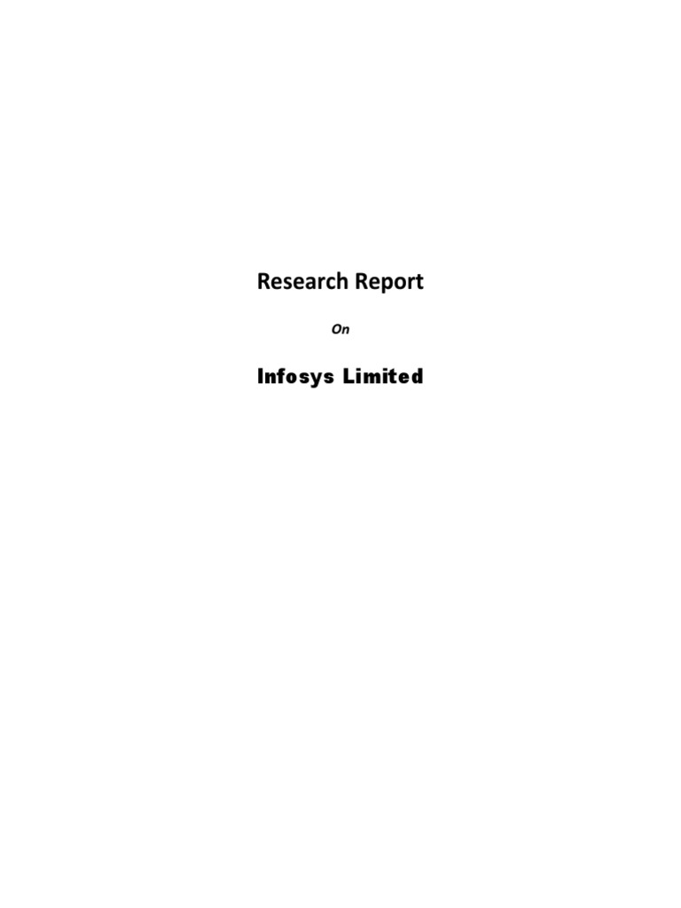 Research Report - Infosys | Download Free PDF | Mergers And ...