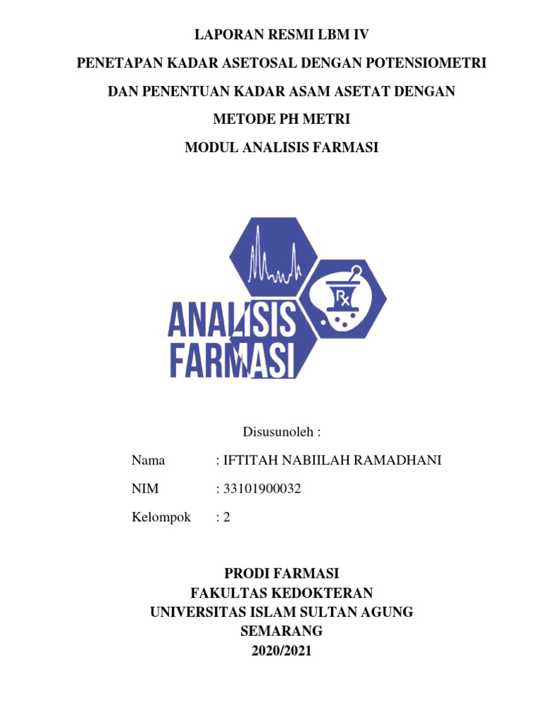 Isi LAPRES POTENSIOMETRI DAN PH METRI | PDF