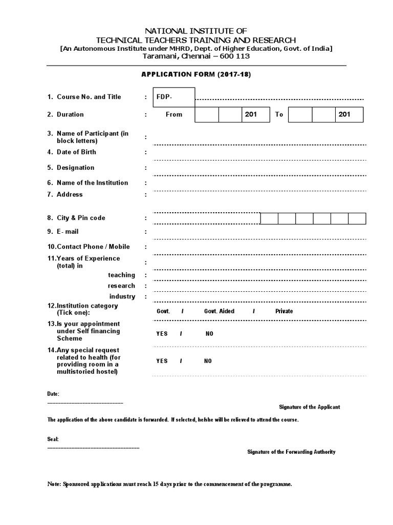 Application Form - New - June 2017 | PDF | Career & Growth | Business