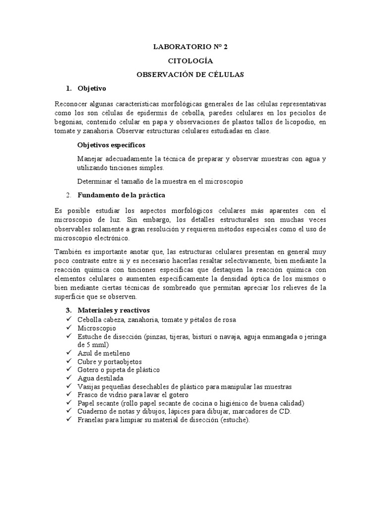 Guia Laboratorio n2 | PDF | Pared celular | Biología Celular)