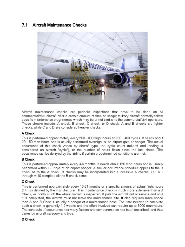 Aircraft Maintenance Checks | PDF | Flight | Aeronautics