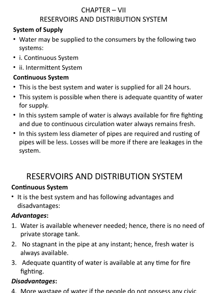 Water Supply Systems Guide | PDF | Reservoir | Fluid Dynamics