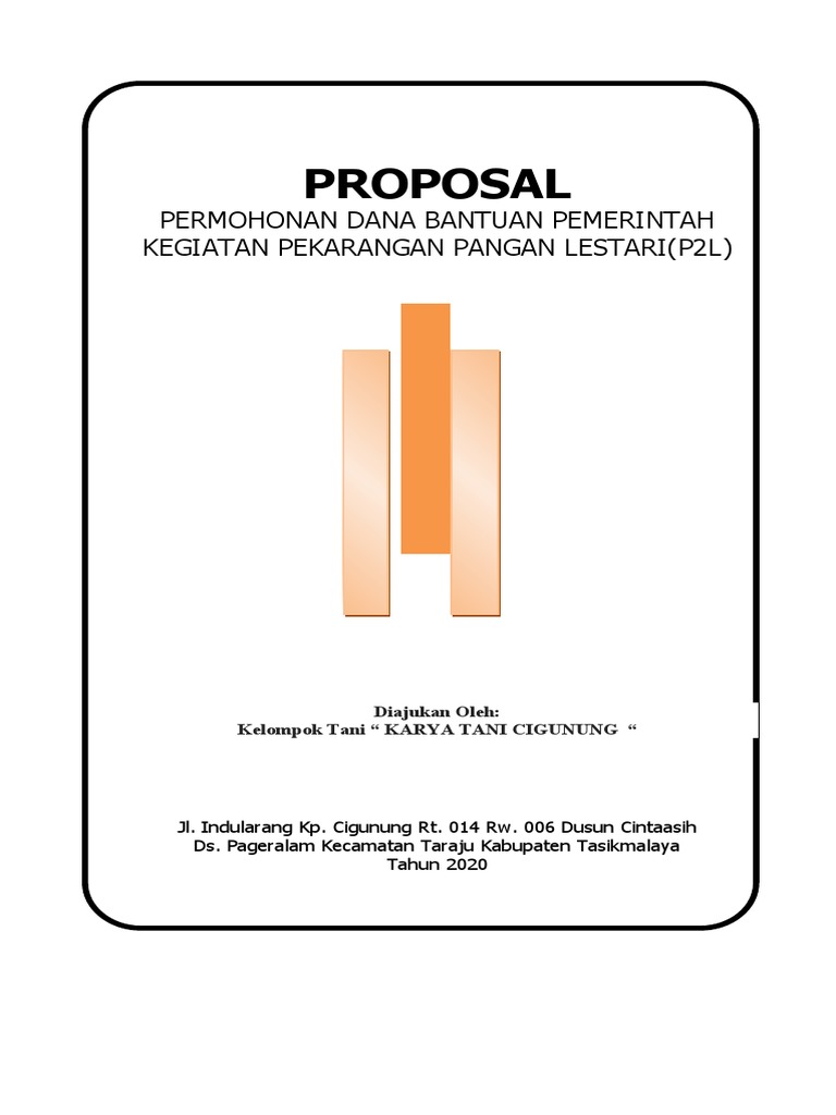 Permohonan Dana P2L Karya Tani | PDF