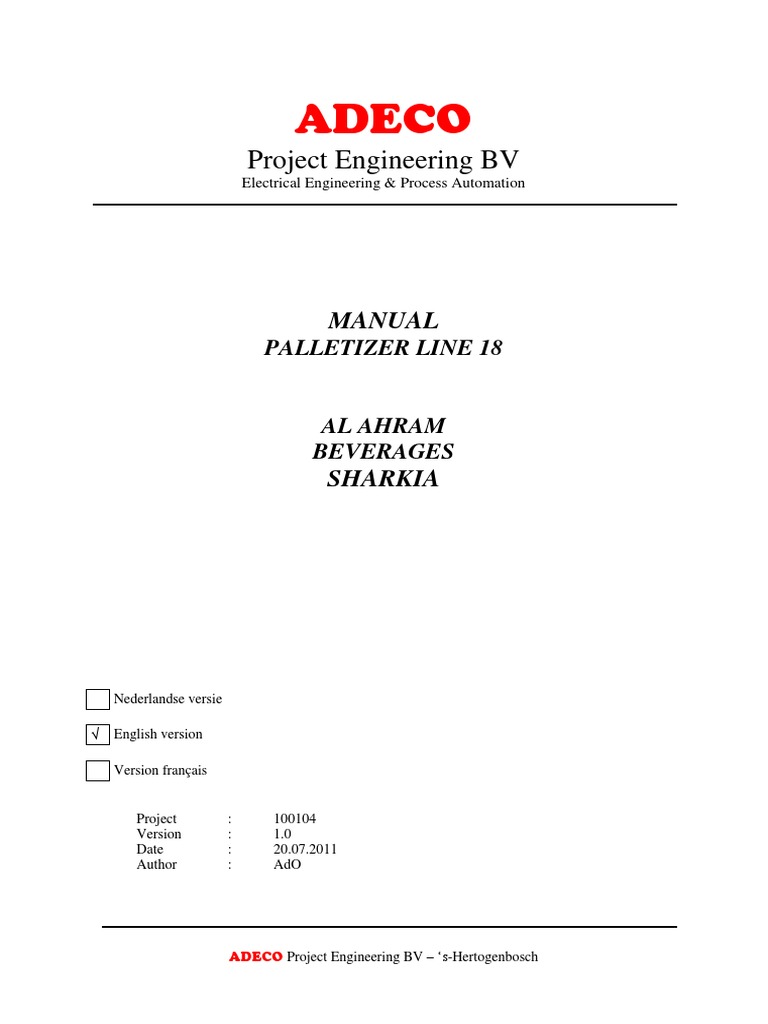 Adeco: Project Engineering BV | PDF