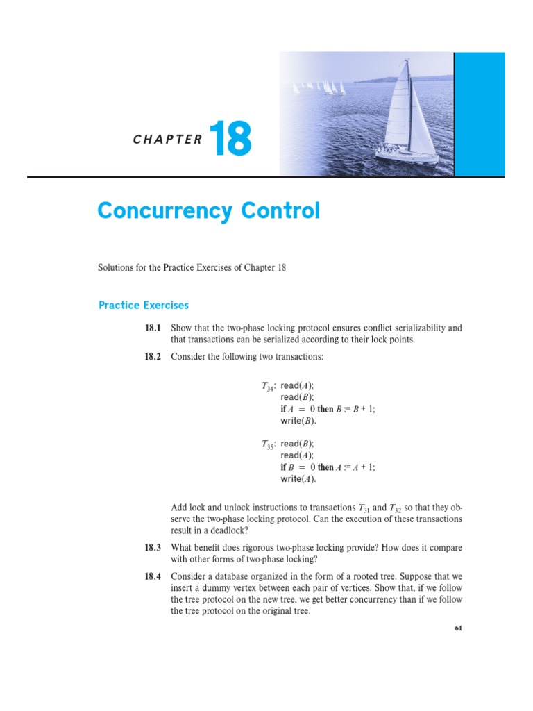 Concurrency Control: Practice Exercises | PDF | Database Transaction | Operating System Technology