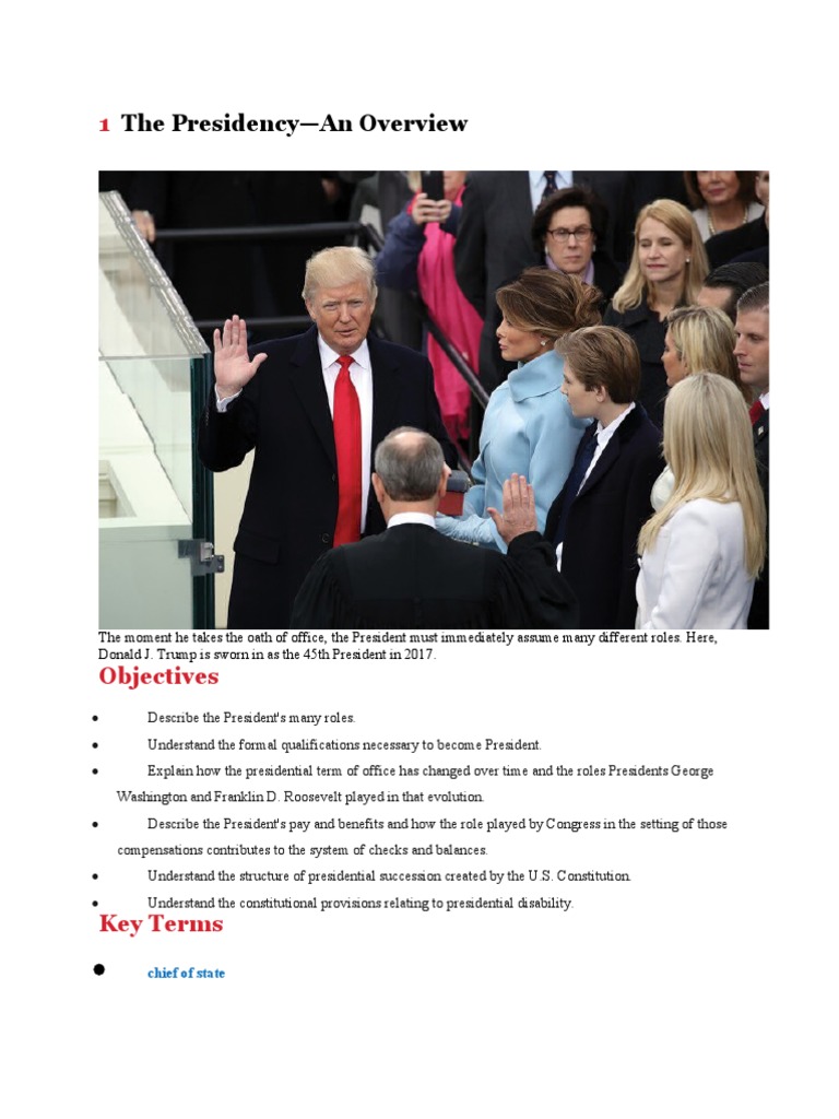 Overview of Presidential Roles | PDF | Presidents Of The United States ...