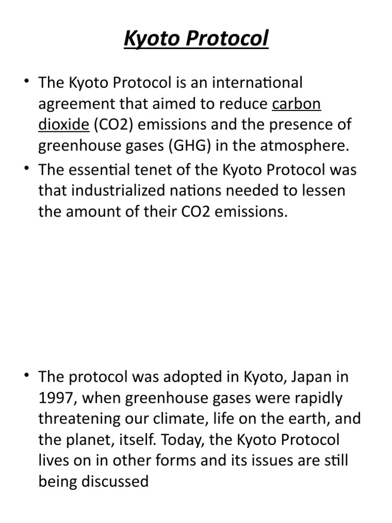 Kyoto Protocol | PDF | Kyoto Protocol | United Nations Framework ...