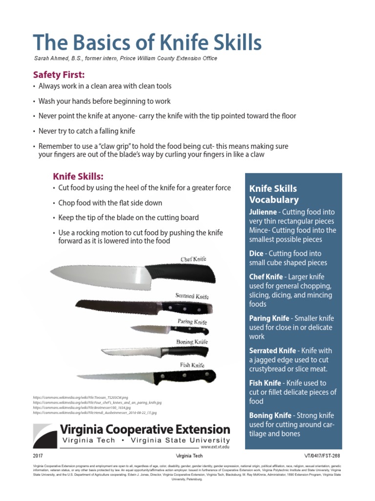 The Basics of Knife Skills: Safety First | PDF | Knife | Tools