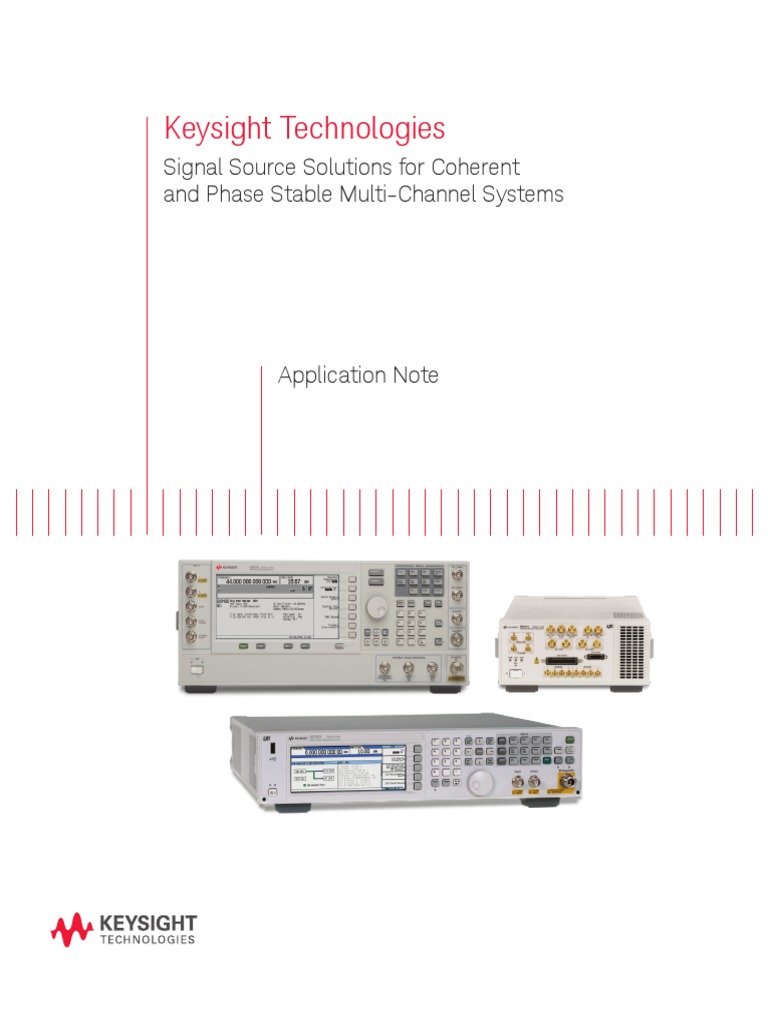 Keysight - Signal Source Solutions For Coherent and Phase Stable Multi ...