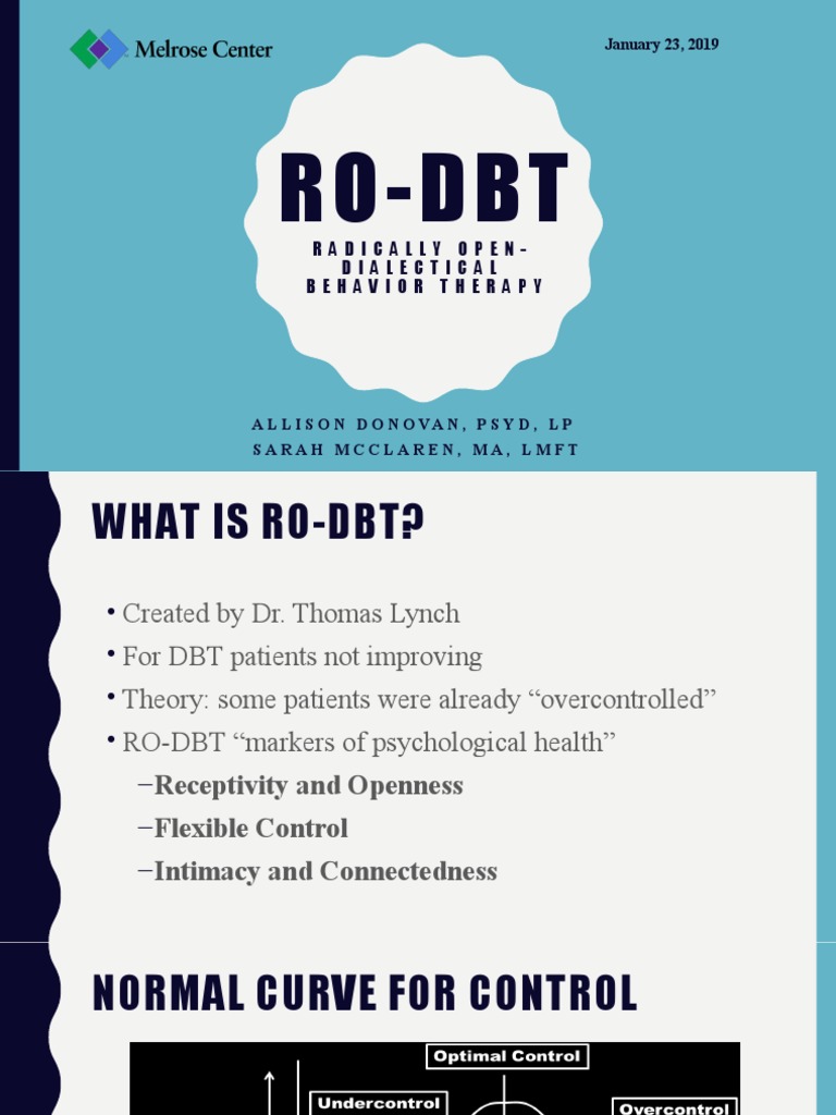 Understanding Radically Open DBT | PDF | Dialectical Behavior Therapy ...