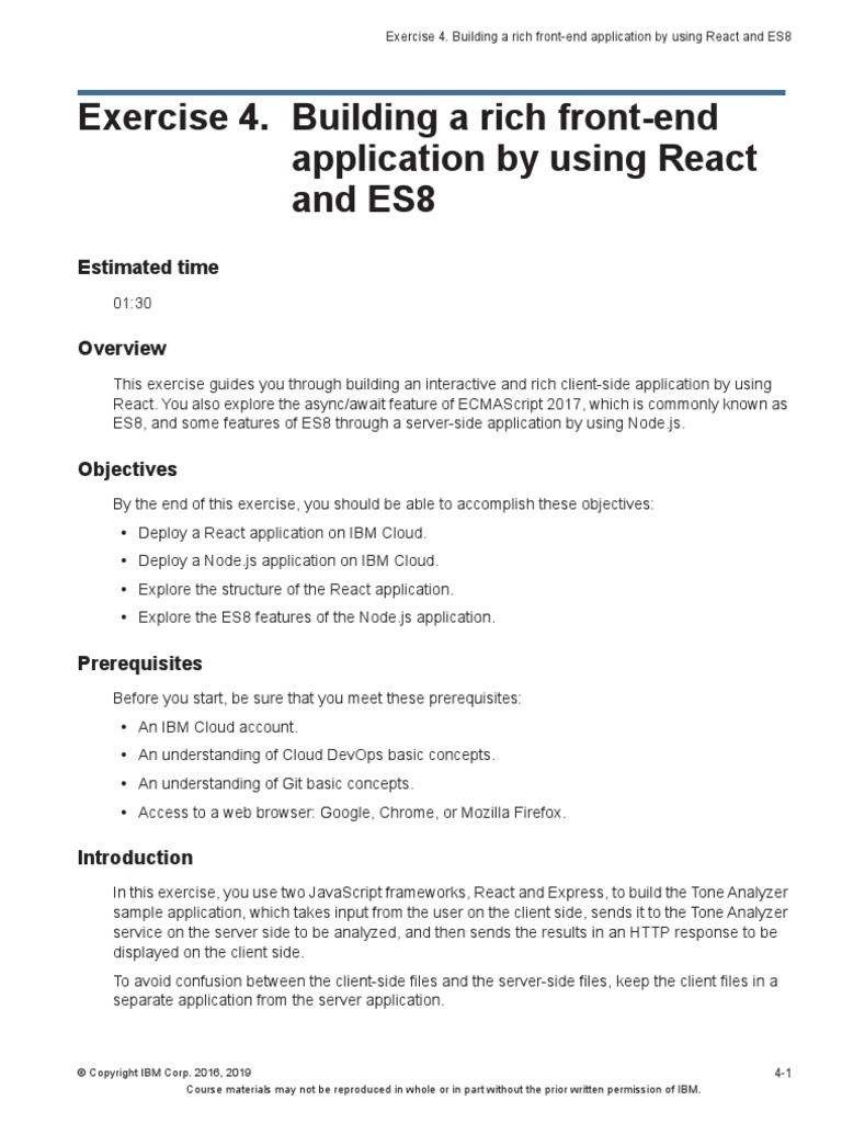 Exercise 4 - Building A Rich UI Application by Using Reactand ES8 | PDF ...