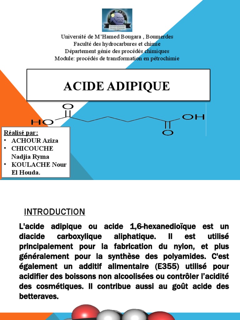 Acide Adipique | PDF | Acide nitrique | Substances chimiques