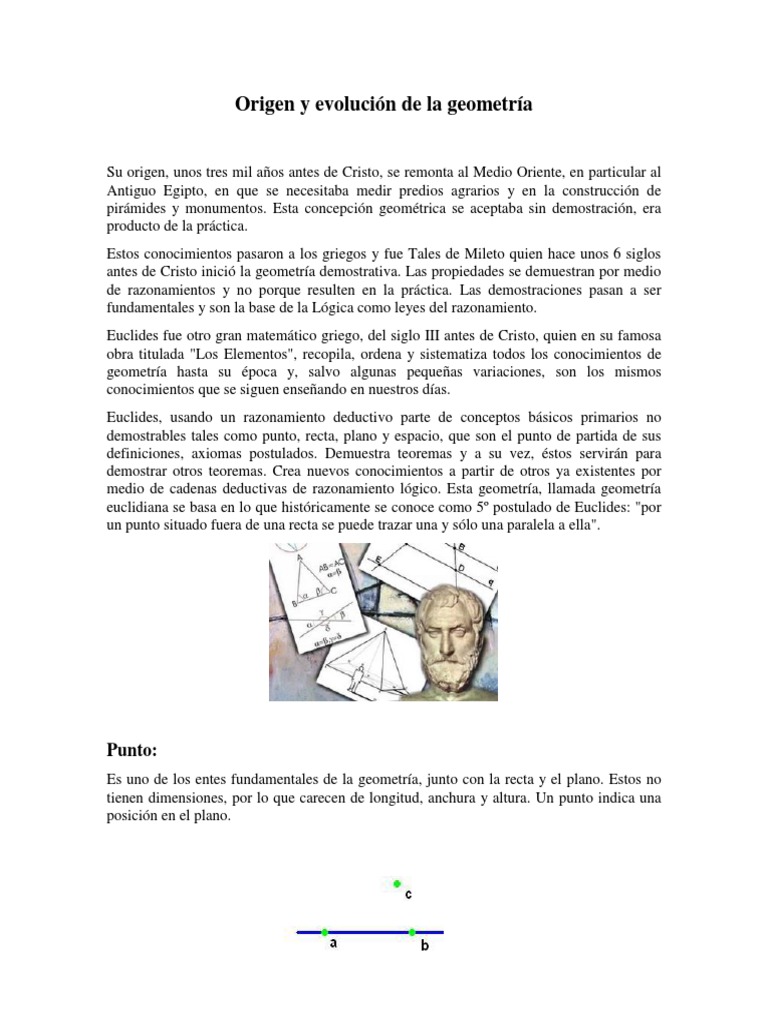 Origen y evolución de la geometría | PDF