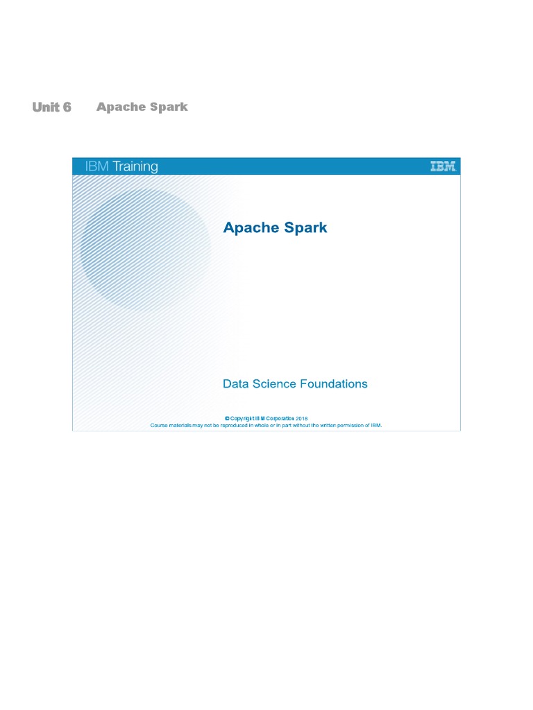 Unit 6 Apache Spark | PDF Unit 6 Apache Spark | PDF