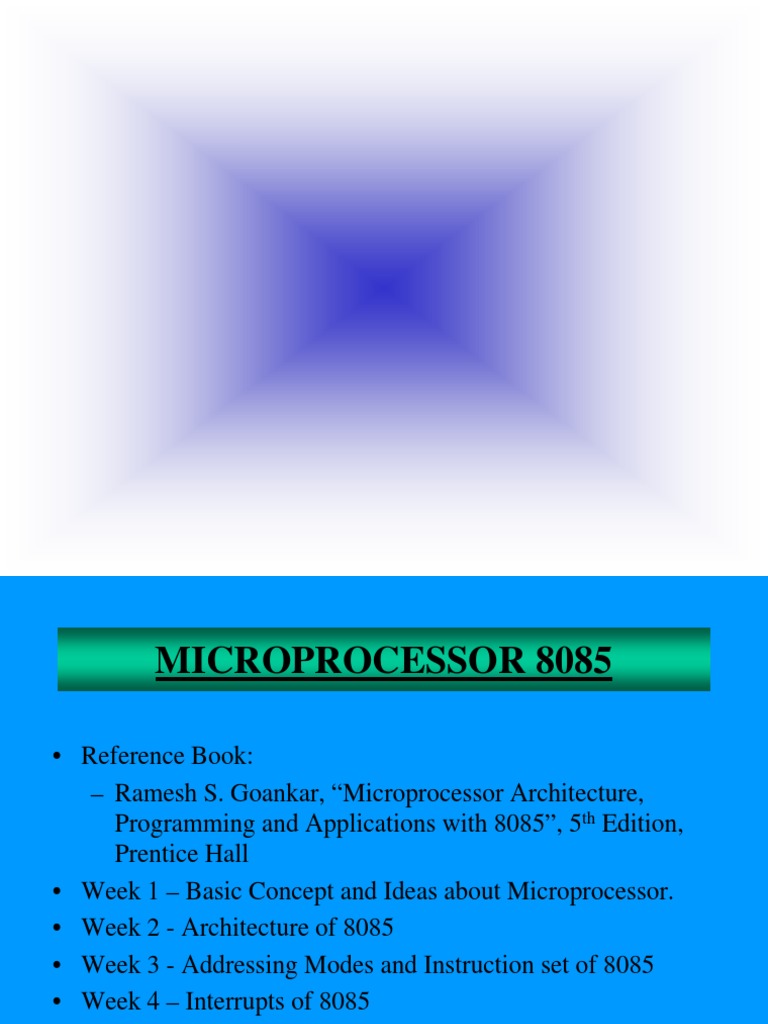 8085 Microprocessor Ramesh S. Gaonkar | PDF | Central Processing Unit ...