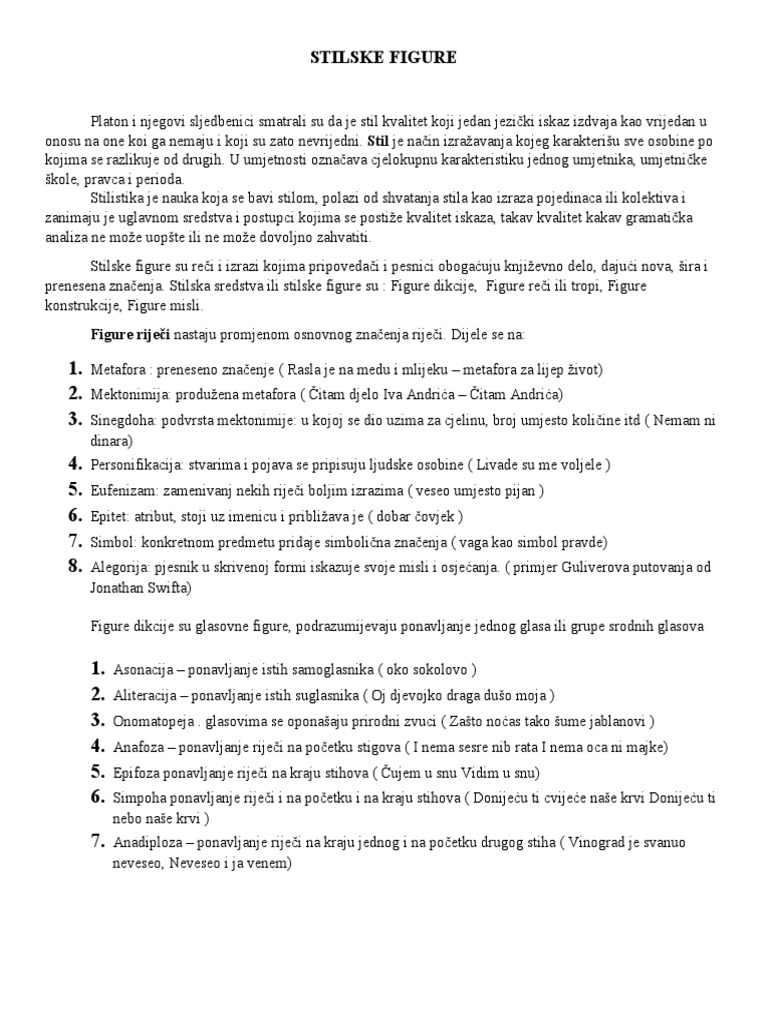 Stilske Figure | PDF