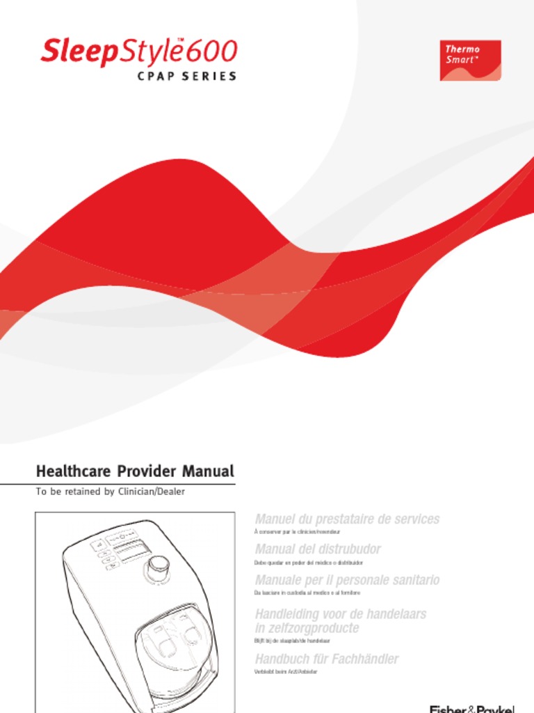 Fischer & Paykel Sleep Style 600 | PDF | Menu (Computing) | Pressure