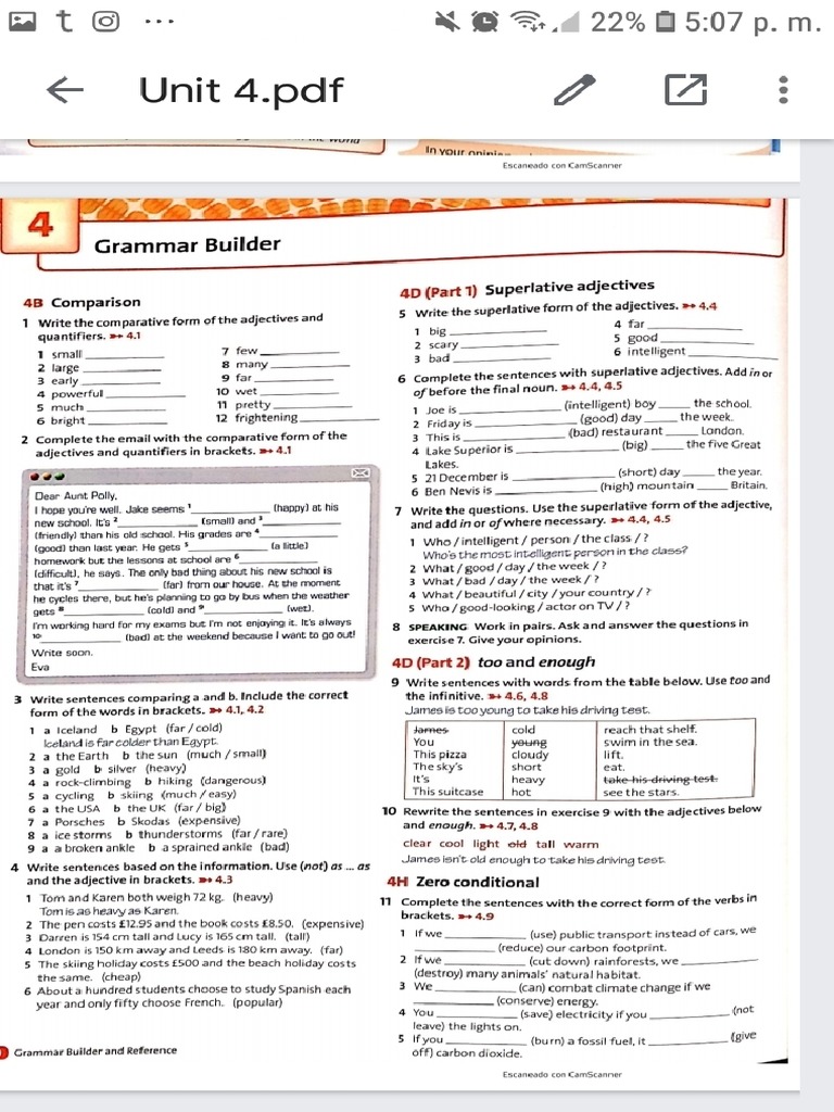 Grammar Builder Comparisons | PDF