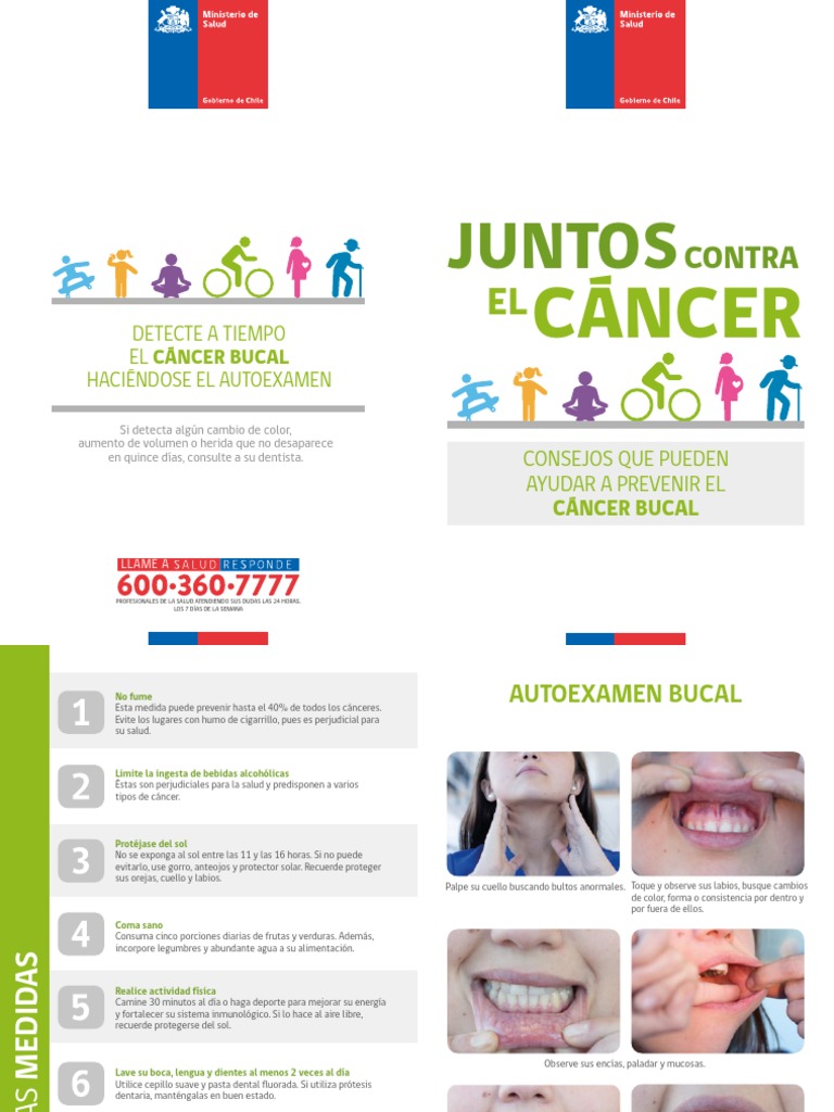 Diptico Cancer Bucal-Final | PDF | Odontología | Cáncer