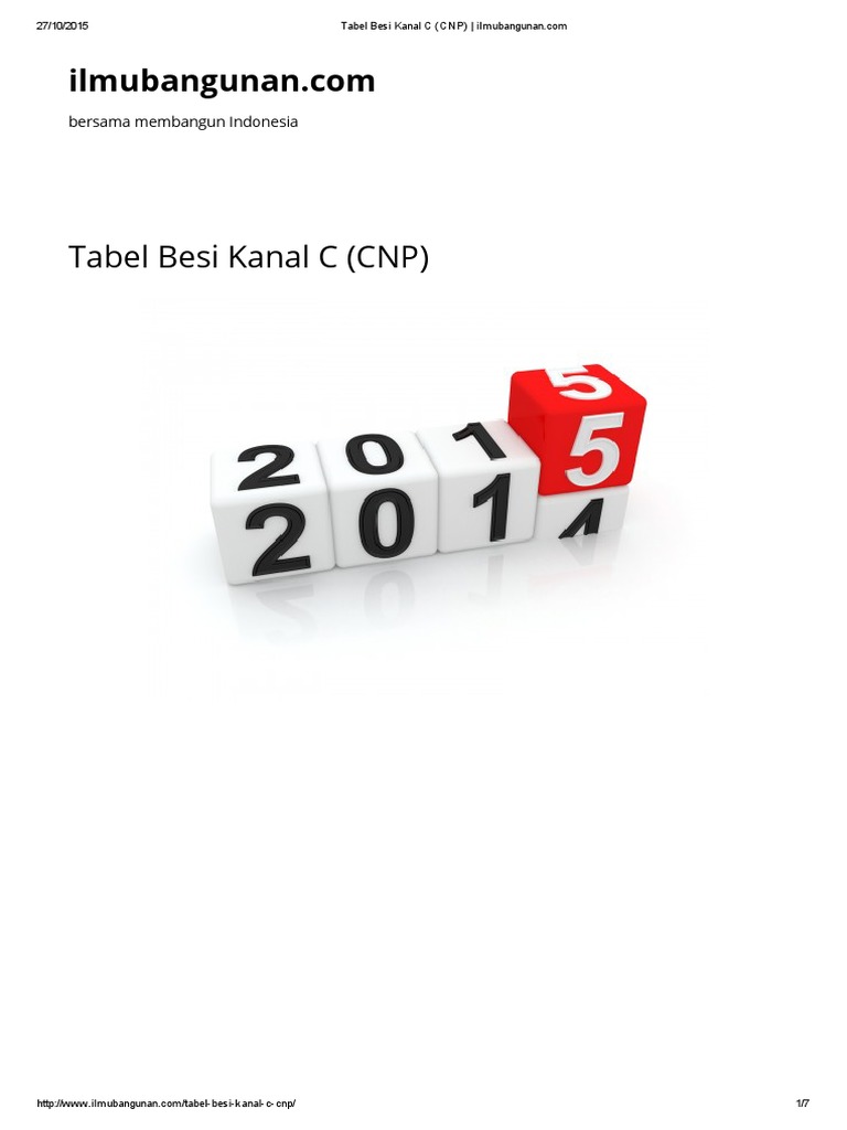 Tabel Besi Kanal C (CNP) - Ilmubangunan | PDF