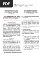 Sample Paper APSA Format | PDF | Paragraph | Typefaces