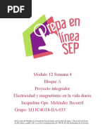 Modulo 12 Proyecto Integrador | PDF | Vatio | Energia electrica