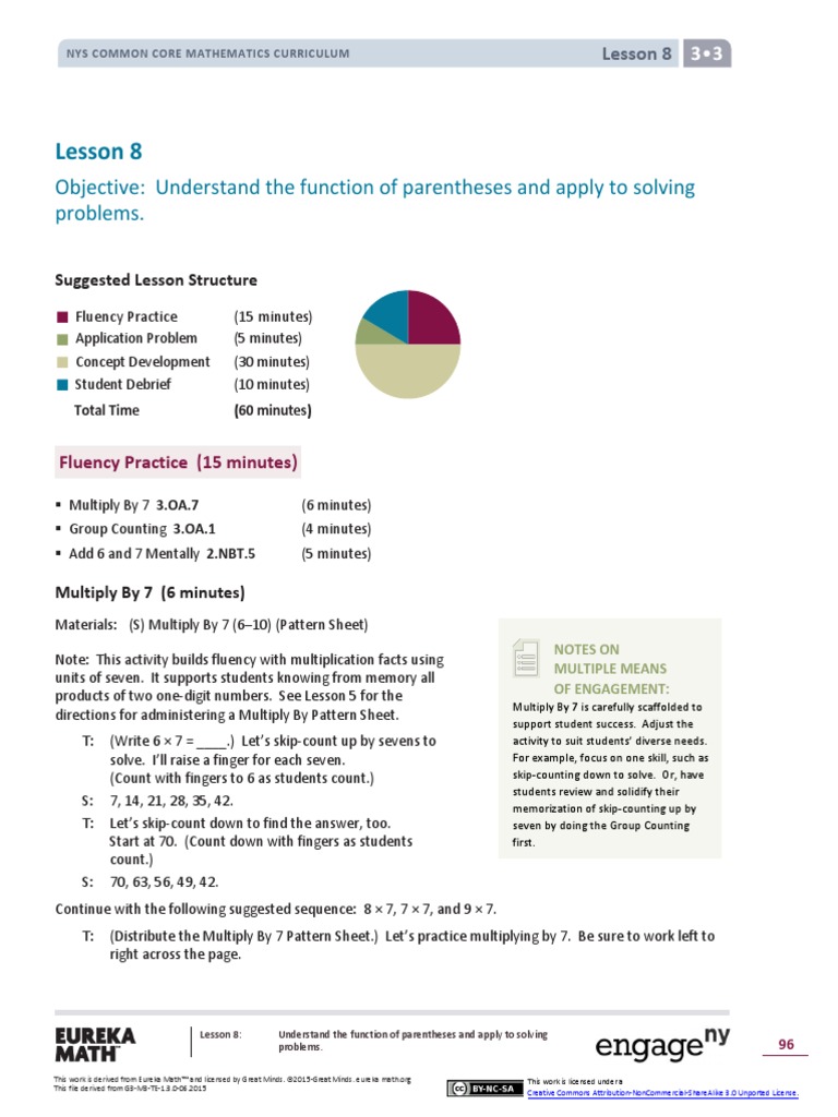 Lesson 8: Objective: Understand The Function of Parentheses and Apply ...