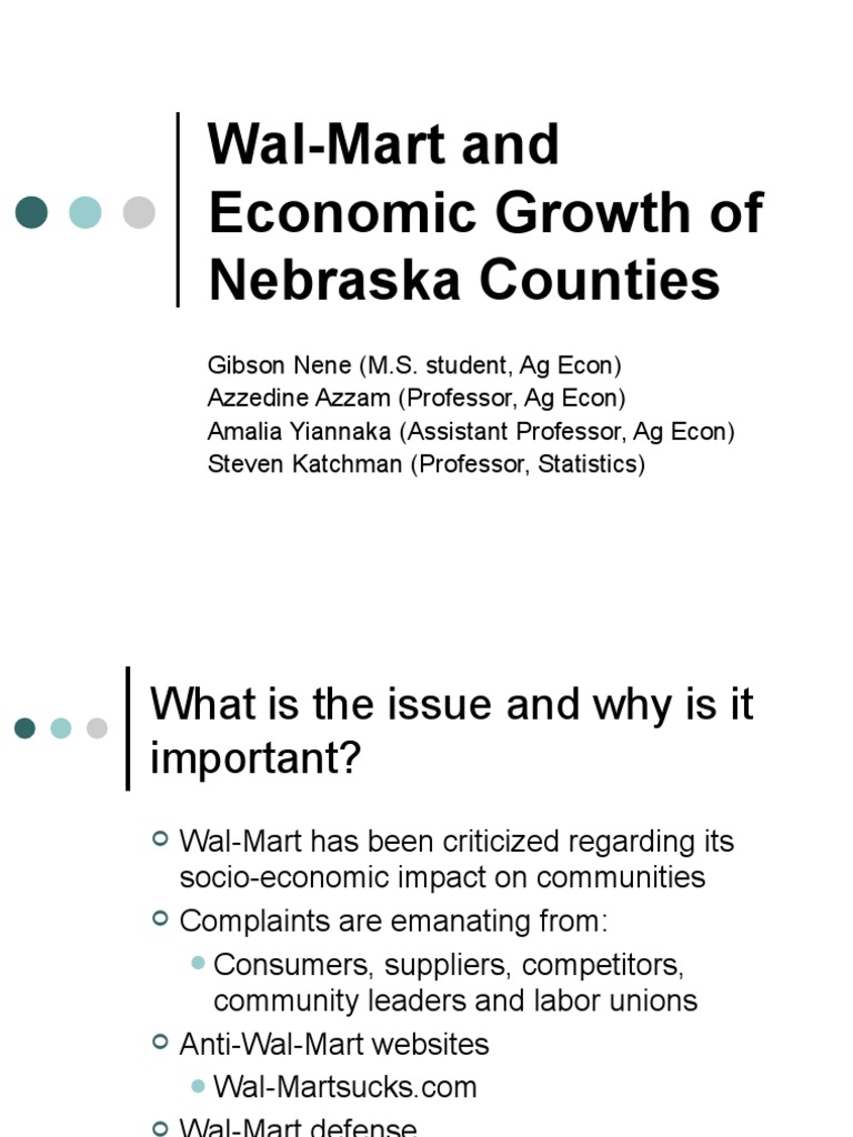 Wal-Mart and Economic Growth of Nebraska Counties | PDF | Walmart | Welfare