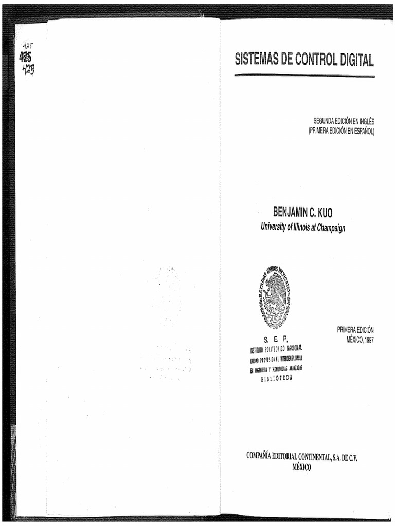 Sistemas Control Digital Kuo 1997 1ed | PDF