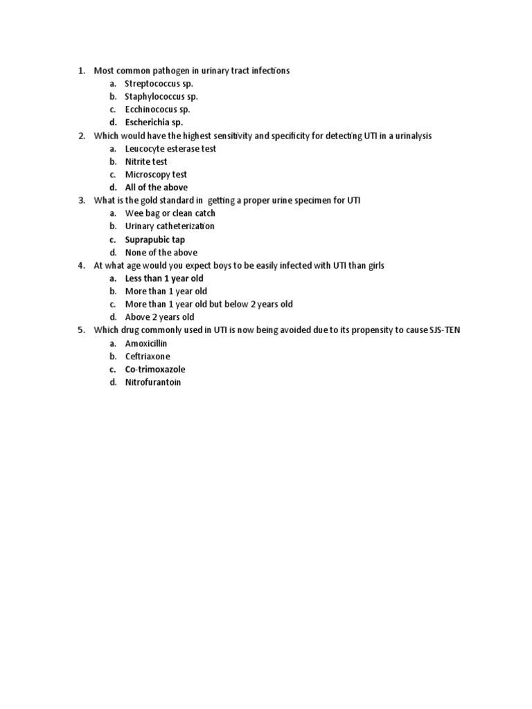 Quiz Uti CPG | PDF