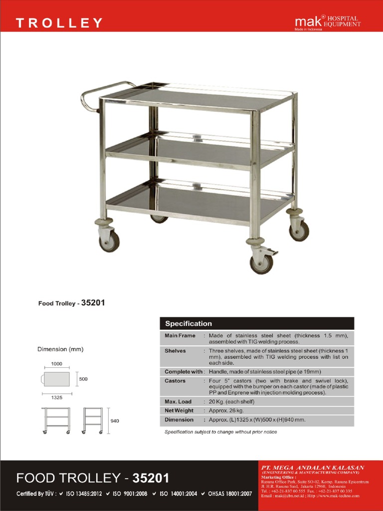 Trolleys - Food Trolley (Brochure) | PDF