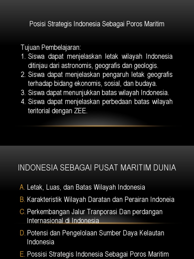 Indonesia Sebagai Pusat Maritim Dunia | PDF