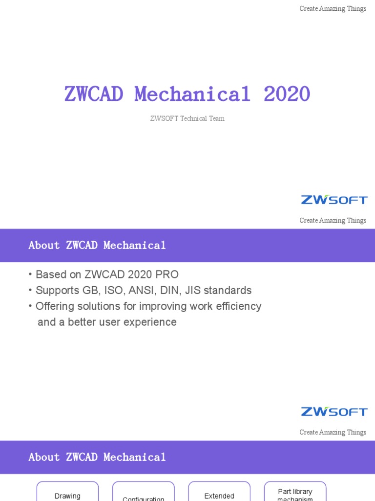ZWCAD Mechanical 2020 Overview | PDF | Computer Science | Software