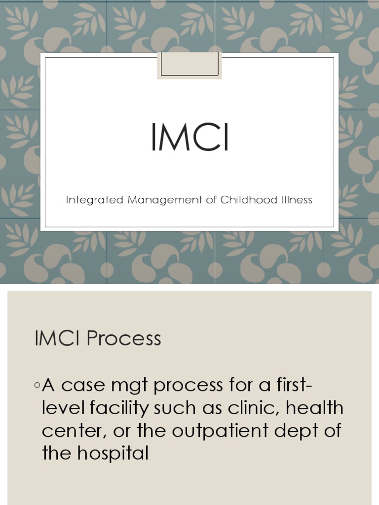 IMCI: Integrated Management of Childhood Illness | PDF | Measles ...
