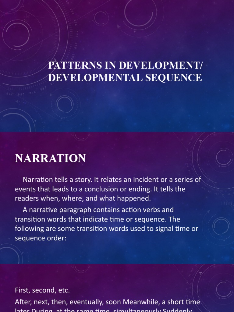 Patterns in Development/ Developmental Sequence | PDF | Opinion | Idea